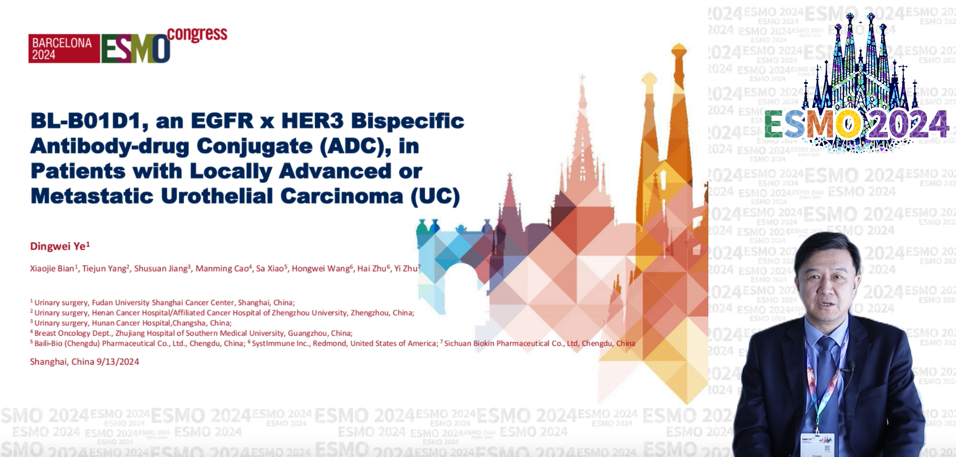 ESMO 2024 | Dr. Dingwei Ye Presents Promising Data on BL-B01D1 for Advanced Urothelial Carcinoma ...